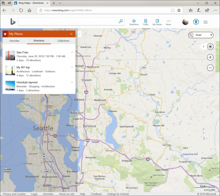 Bing Maps permet de configurer ses voyages - Abondance