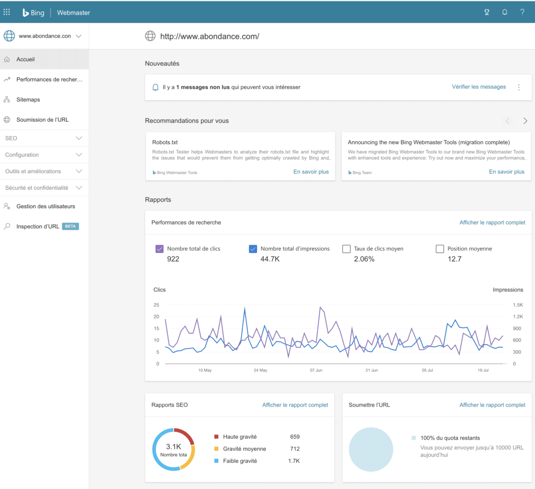Lancement officiel des Bing Webmaster Tools nouvelle formule - Abondance Lancement officiel des Bing Webmaster Tools nouvelle formule - Abondance