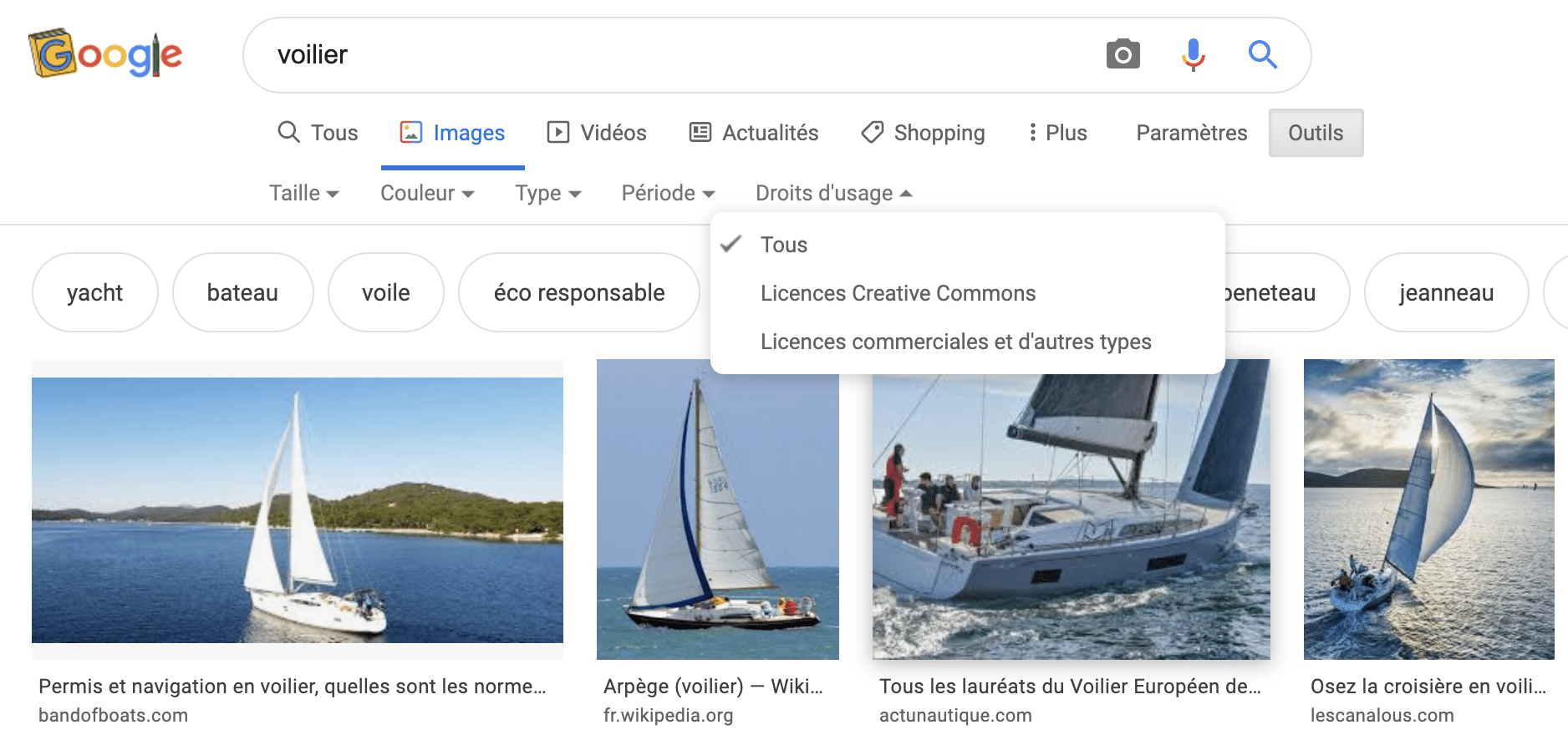 Google labellise les images sous licence - Abondance