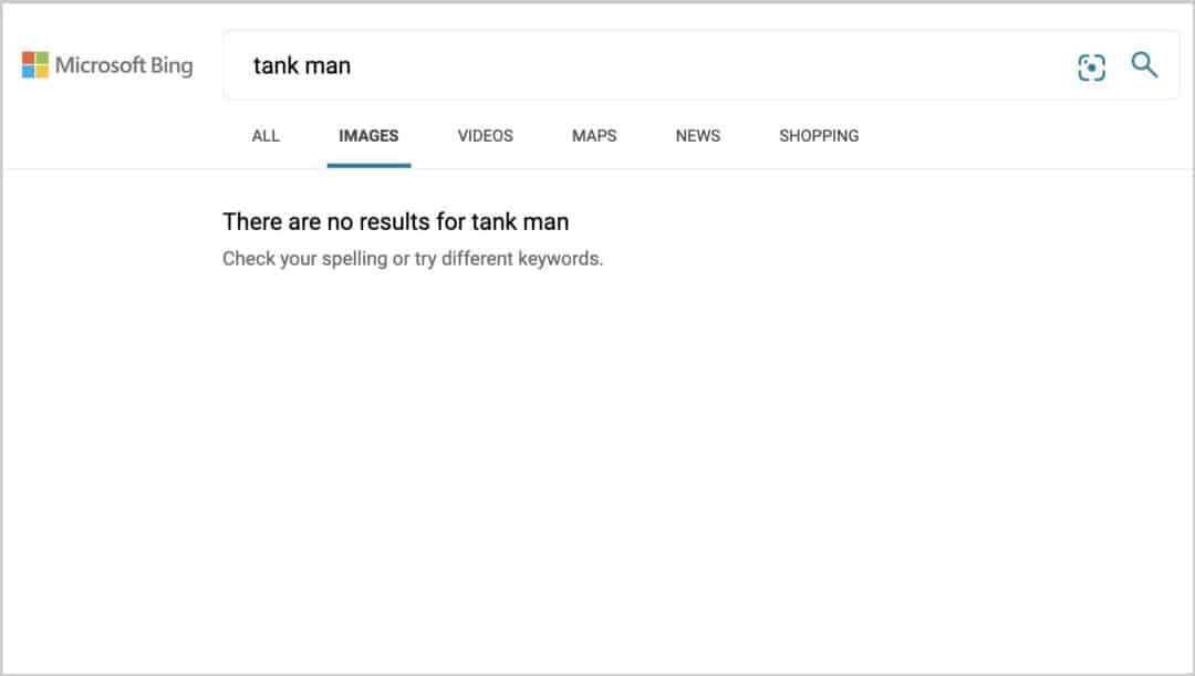 Bing bloque les images du « Tank man » de la place Tiananmen et plaide ...