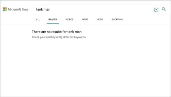 Bing bloque les images du « Tank man » de la place Tiananmen et plaide ...
