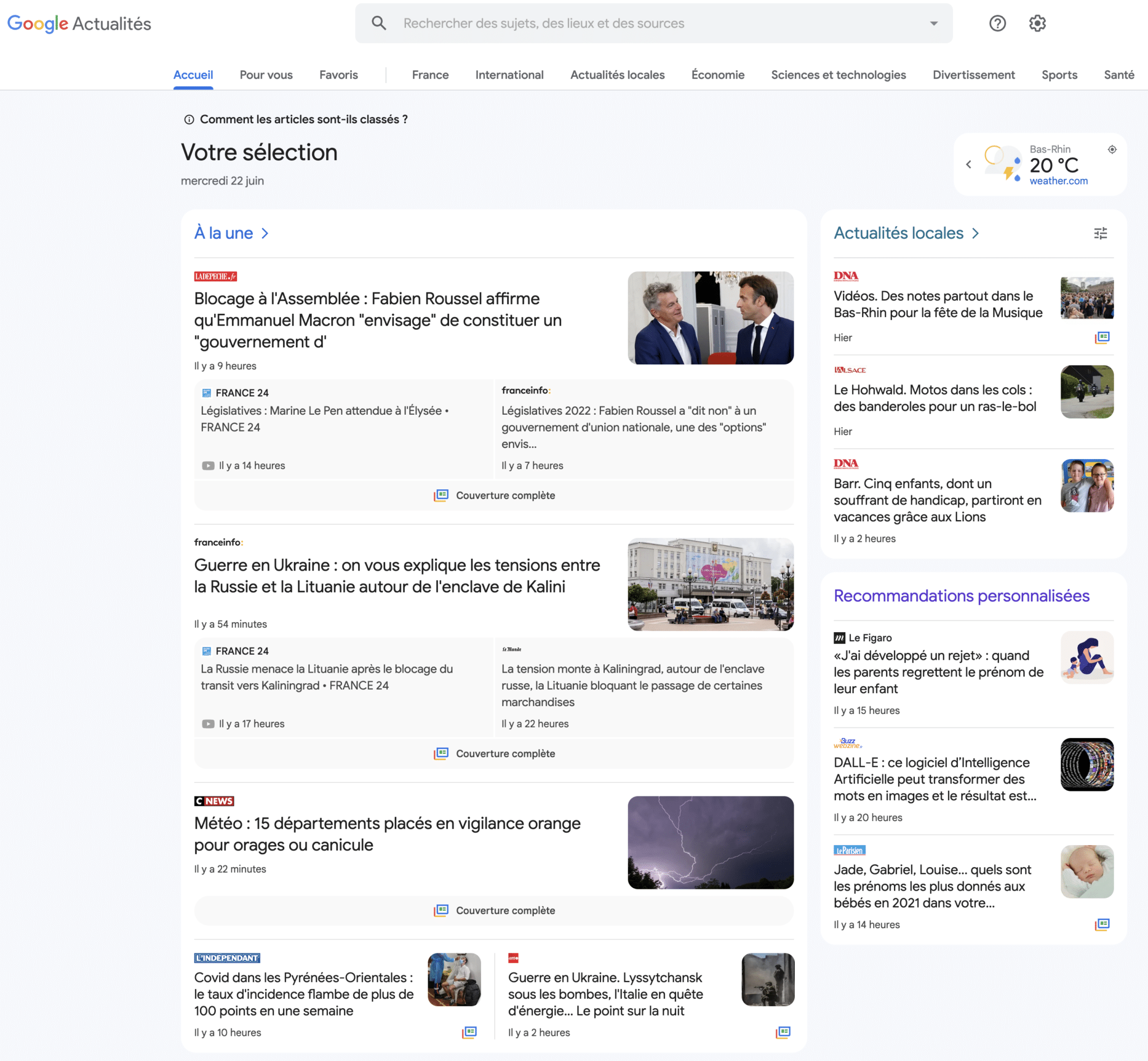 Google News inaugure un nouveau look - Abondance