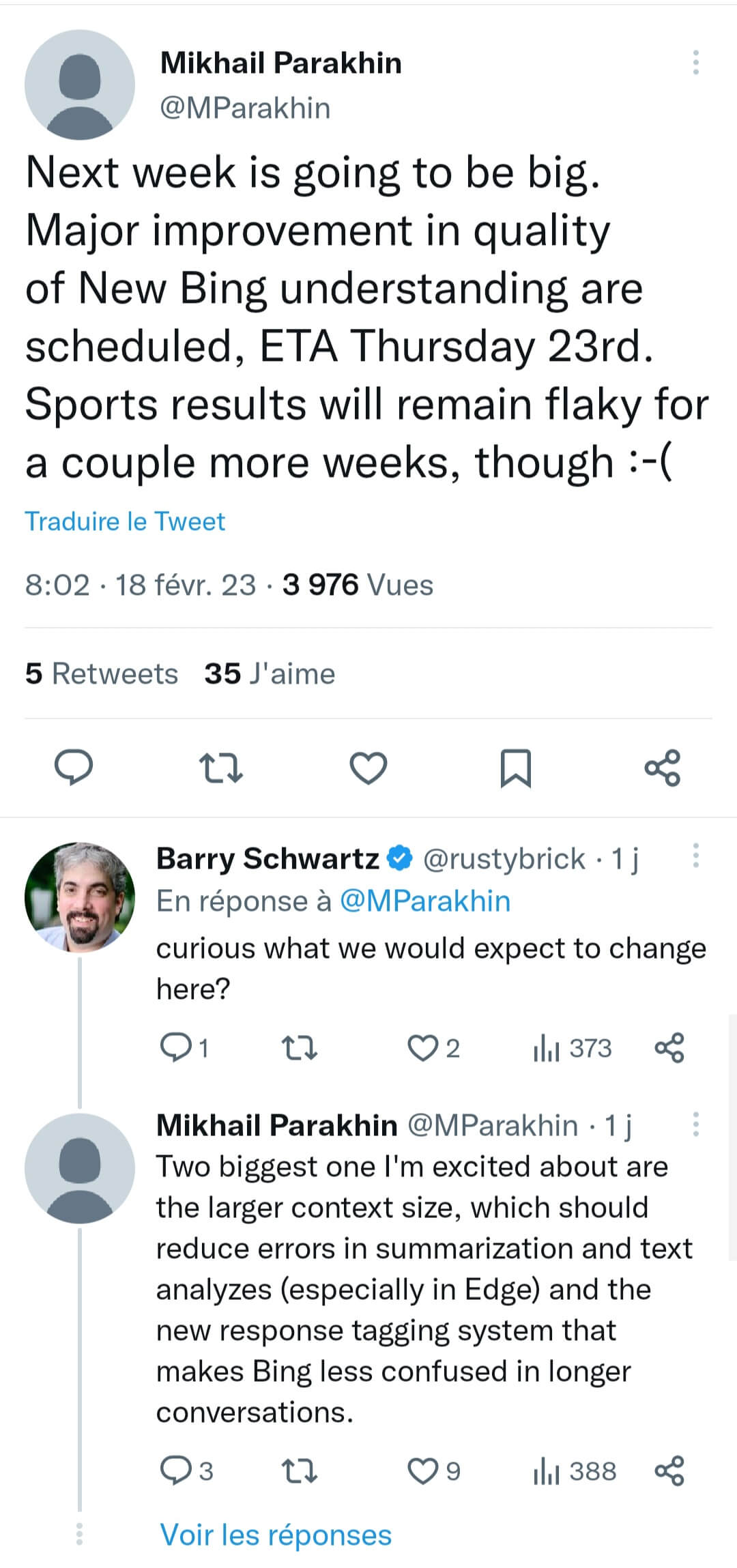 Microsoft prévoit la sortie d’améliorations majeures pour Bing AI Chat ...