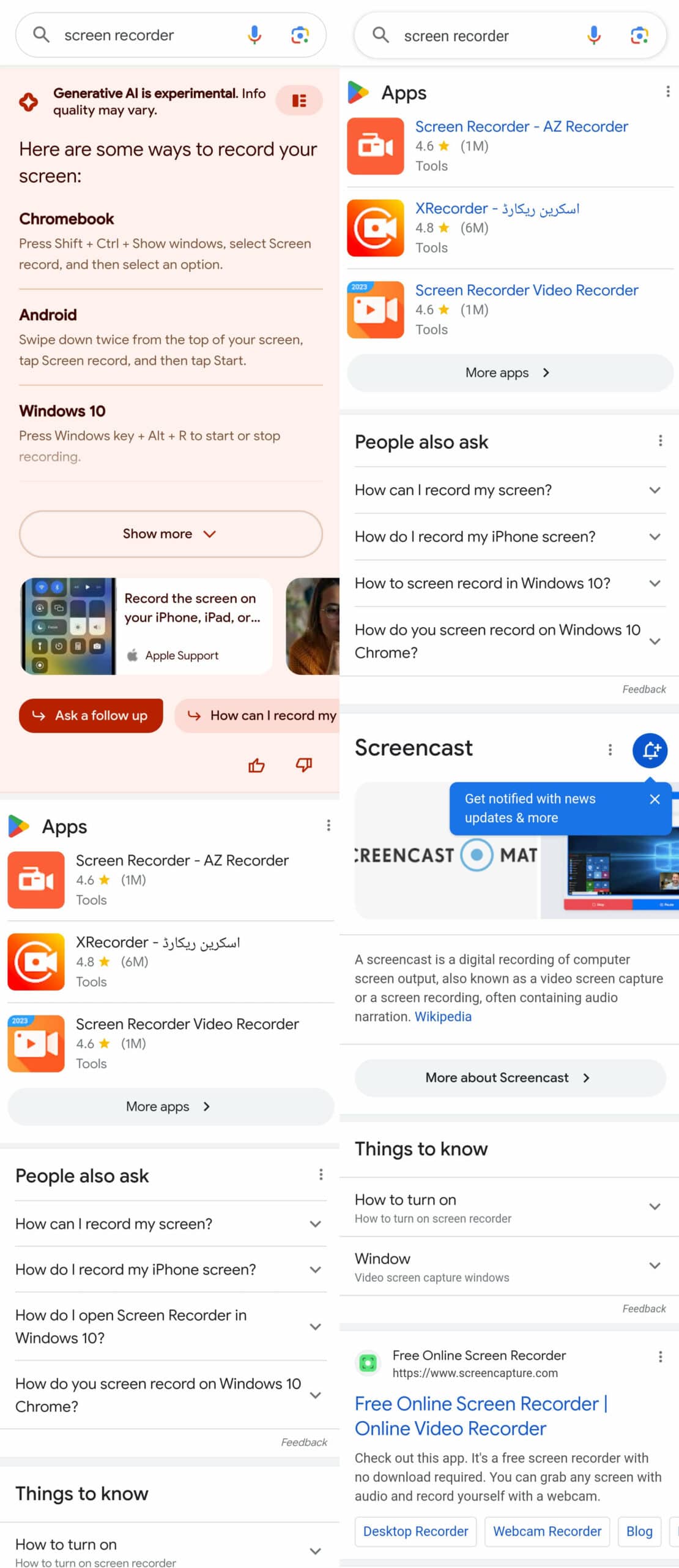 On a testé la Search Generative Experience ! Comparaison avec les SERP ...